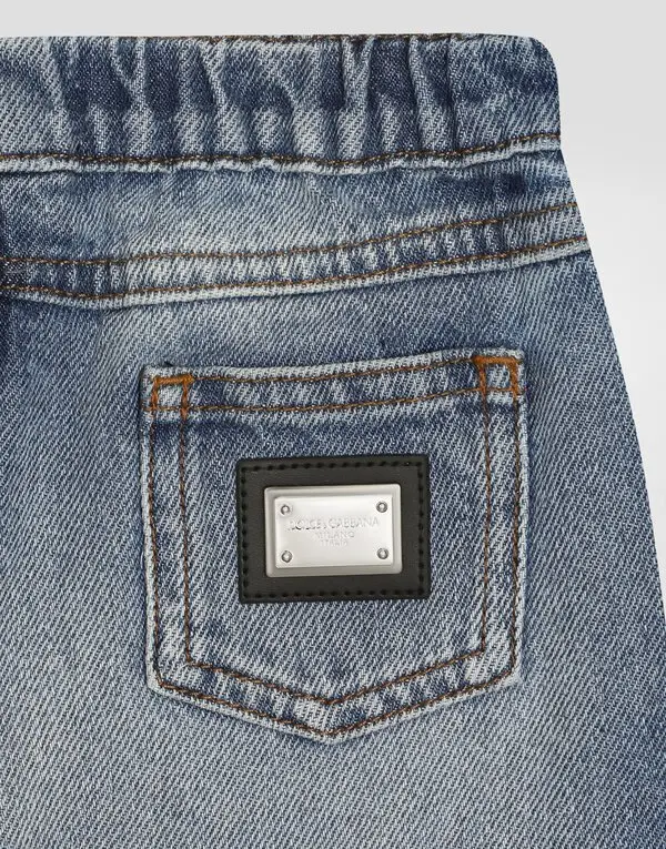 Dolce & Gabbana Denim Bermuda Shorts With Saltpepper Wash