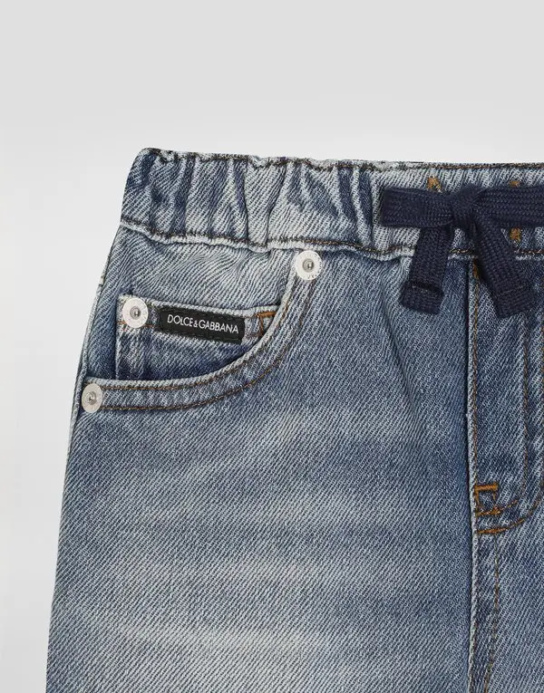 Dolce & Gabbana Denim Bermuda Shorts With Saltpepper Wash