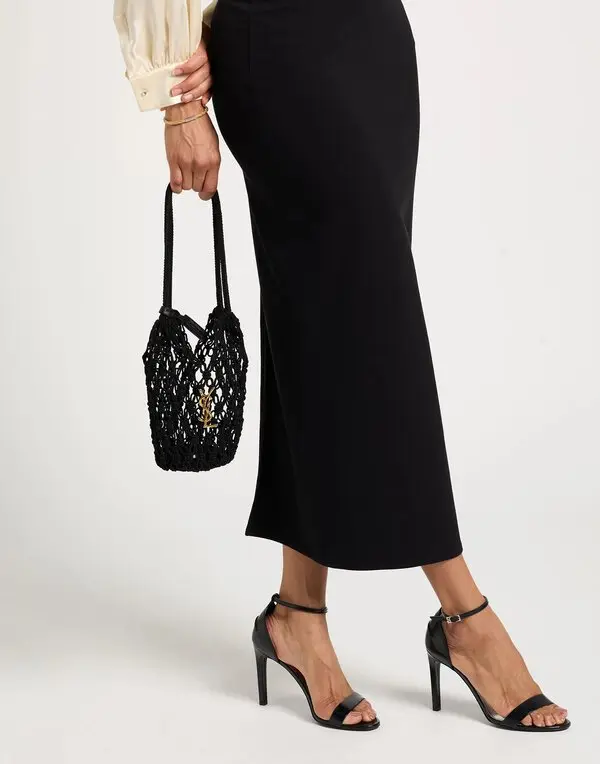 Saint Laurent Small-sized Perforated Bucket Bag