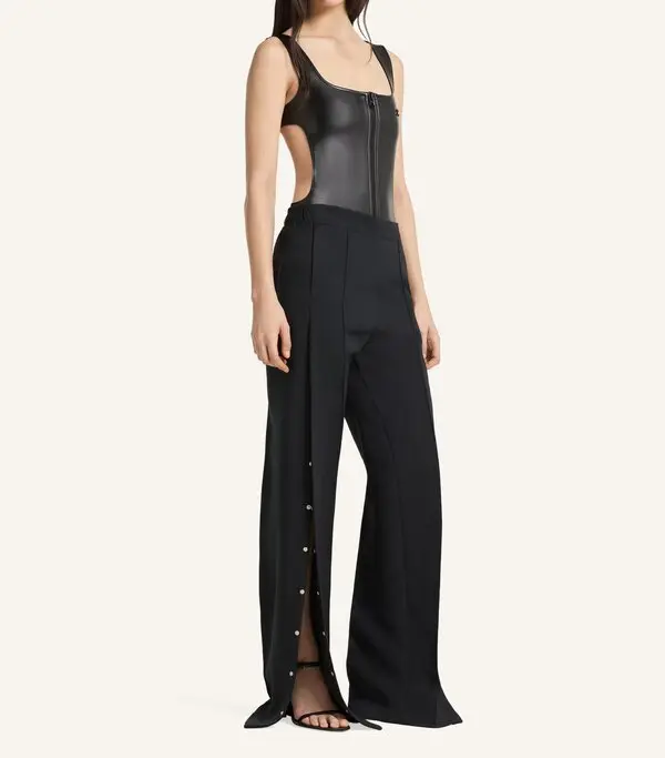 COURREGES Snap-twill Pressed-crease Trousers