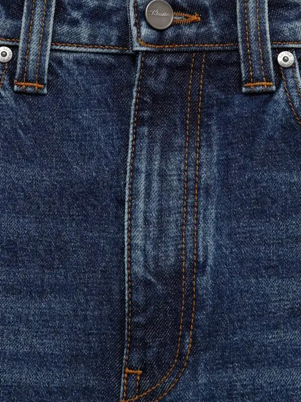 Khaite Wide-leg Jeans With Frayed Hems