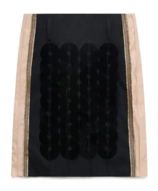 Marni Poplin Skirt With Disco Sequins