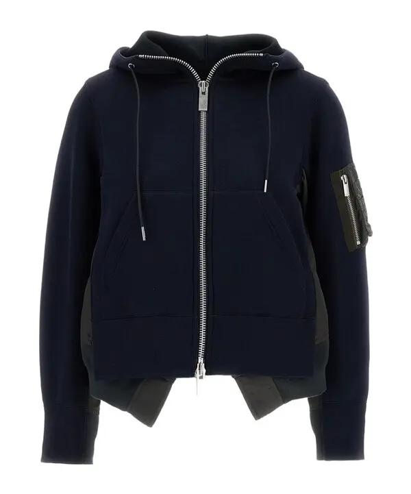 Sacai Long-sleeve Hoodie - Blue