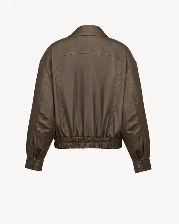 Saint Laurent Bomber Jacket In Grained Lambskin