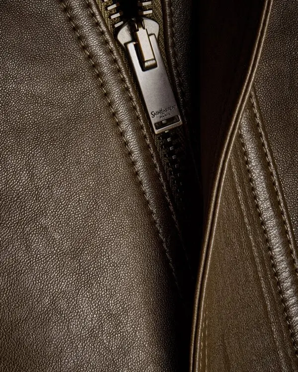 Saint Laurent Bomber Jacket In Grained Lambskin