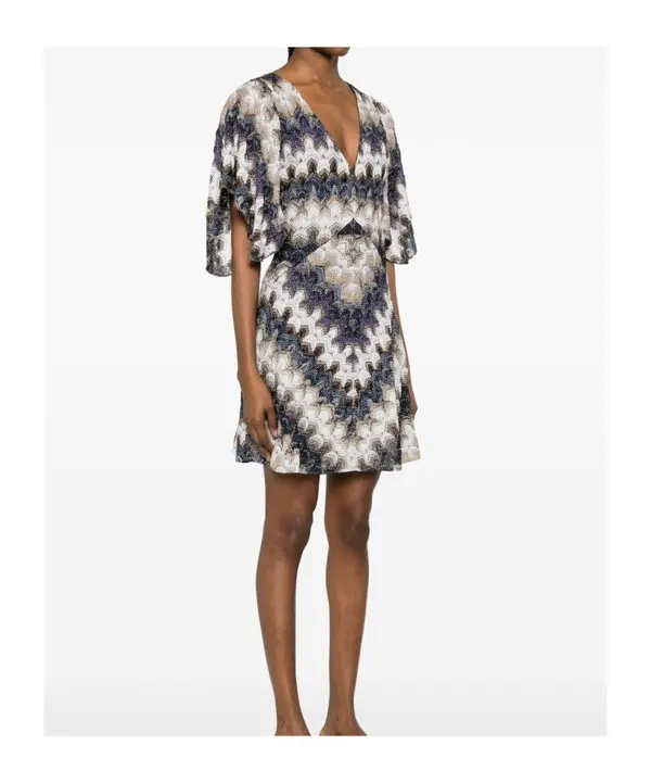 Missoni V-neck Short Dress