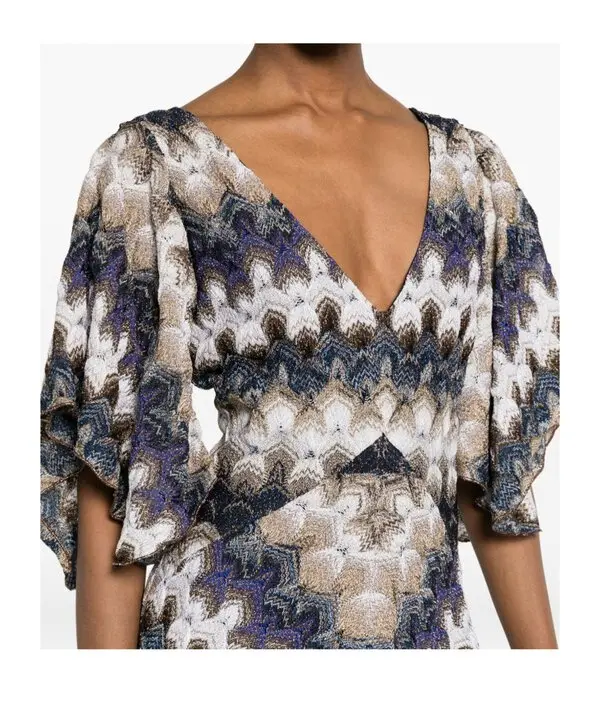 Missoni V-neck Short Dress