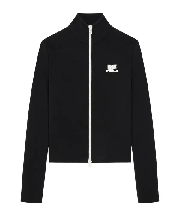 COURREGES Long-sleeve Zip-up Cardigan
