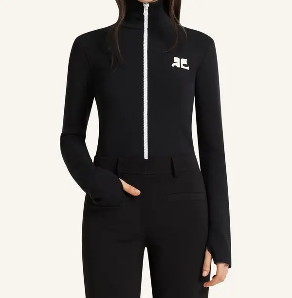 COURREGES Long-sleeve Zip-up Cardigan