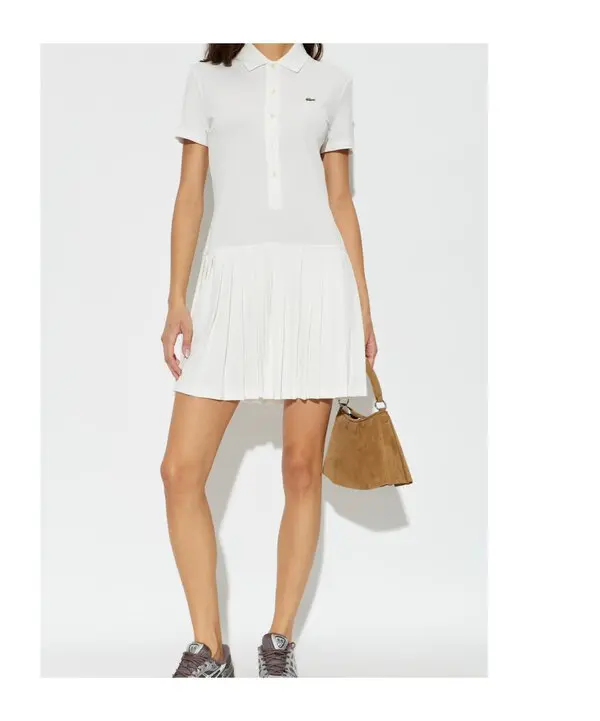 Lacoste Pleated-skirt Polo Mini Dress