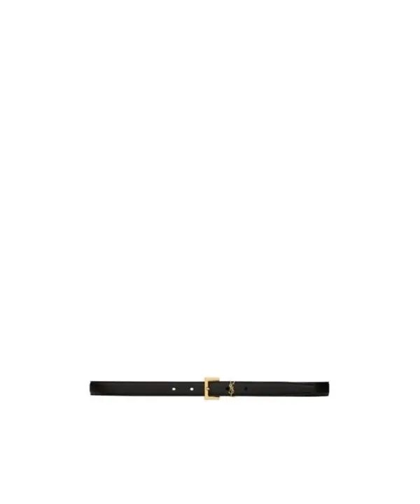 Saint Laurent Monogram Square-buckle Belt - Black