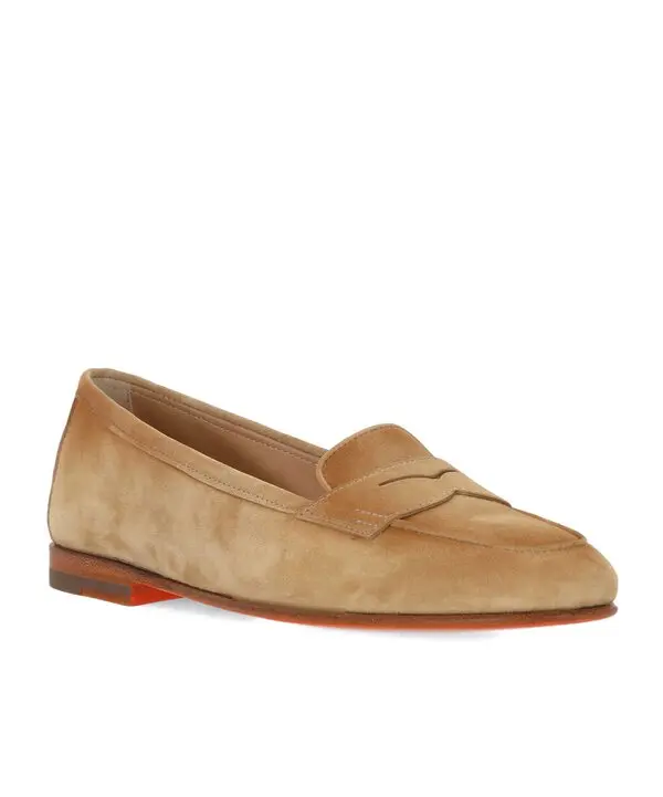 Santoni Penny Loafer Flat Shoes