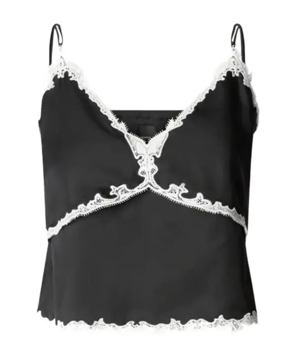 Pinko Lace-trim Tie-strap Camisole Blouse