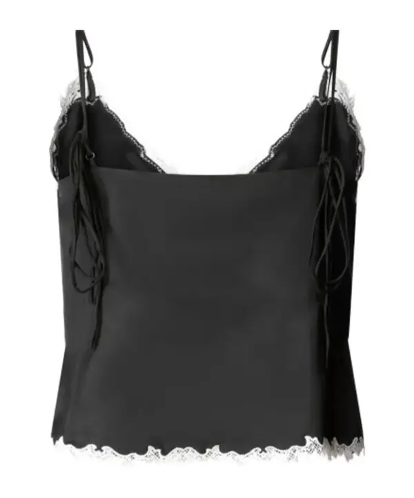 Pinko Lace-trim Tie-strap Camisole Blouse