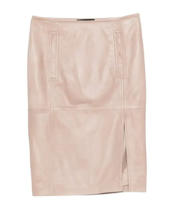 Pinko Leather Midi Skirt