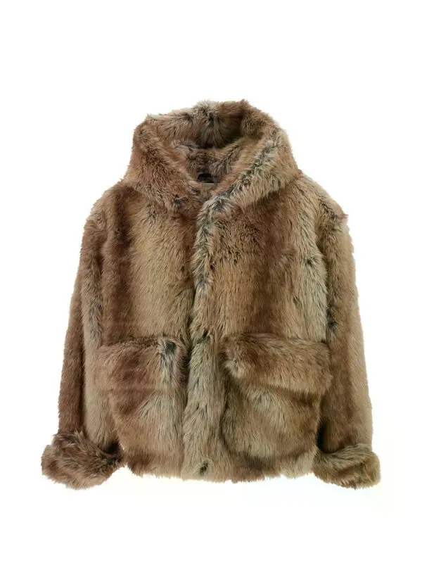 FOUND Faux-fur Hooded Jacket