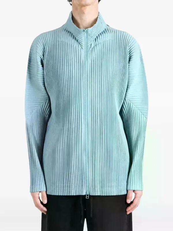 Issey Miyake Pleated Zip-up Jacket