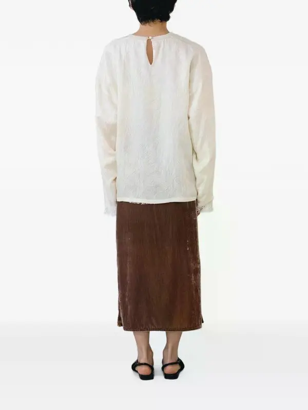 MULLER OF YOSHIOKUBO Loop-embroidered Velvet Skirt