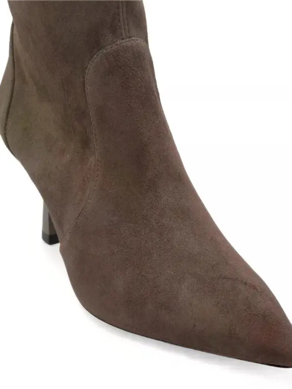 STUART WEITZMAN Pointed-toe Suede Ankle Boots