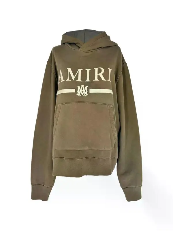 Amiri Bar Logo-detail Hoodie - Brown