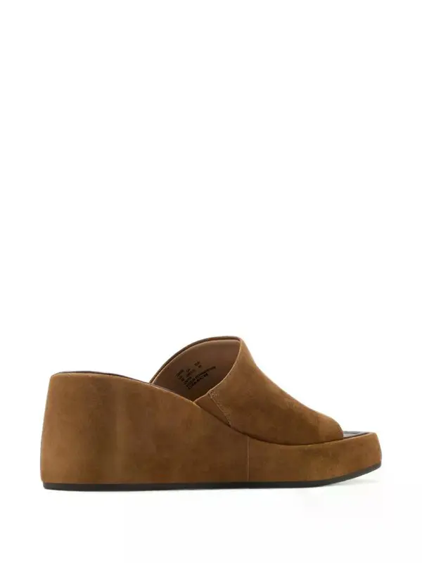 COACH Suede Wedge Sandals