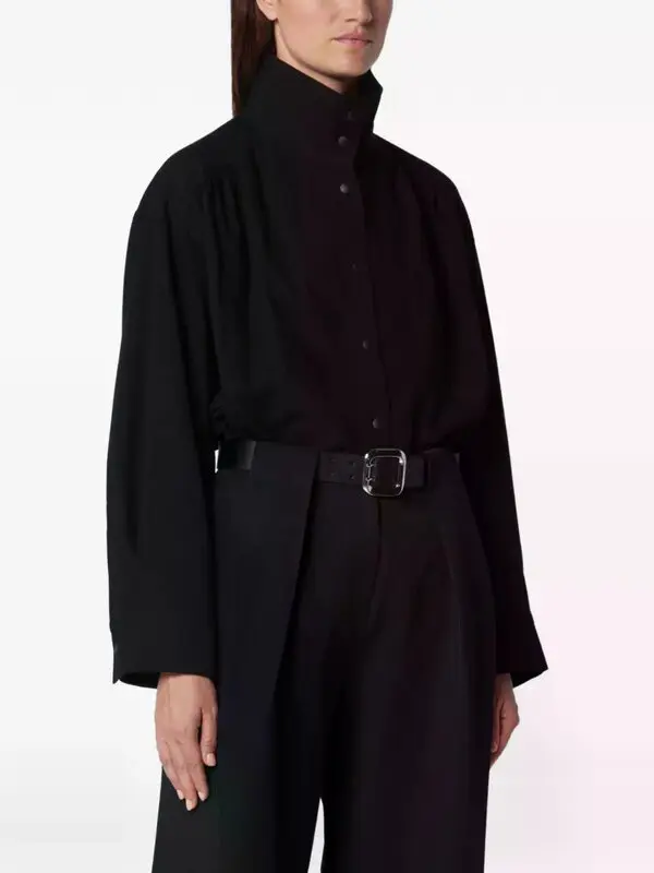 Source Unknown Ruched High-neck Shirt