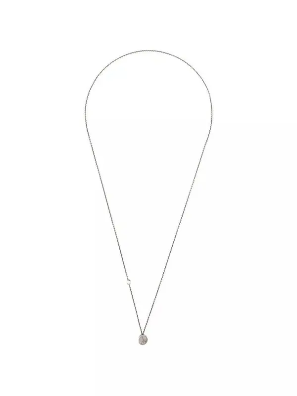 Werkstatt:München Peace-sign Pendant Necklace - Silver