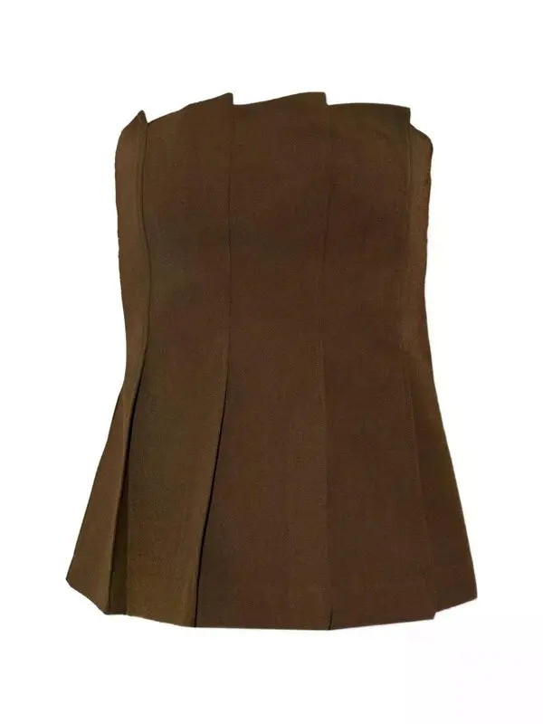 GESTUZ Gzstacy Pleated Strapless Top