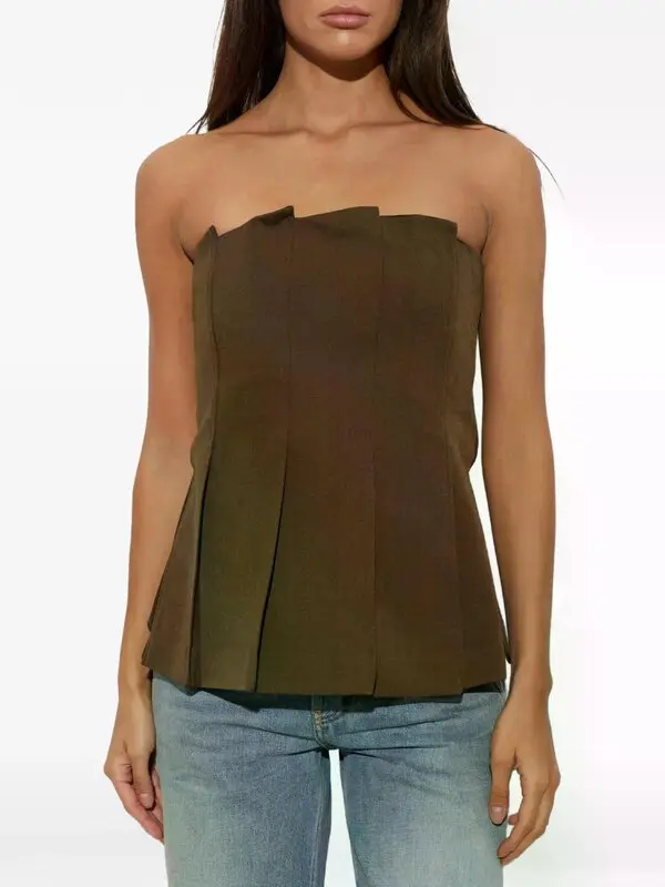 GESTUZ Gzstacy Pleated Strapless Top