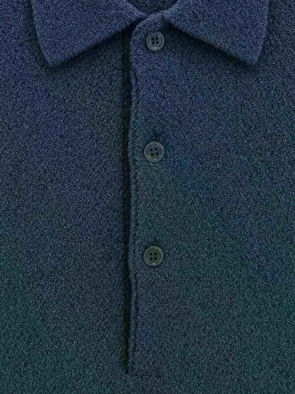 DIANA STUDIO Bouclé Button-up Polo Shirt