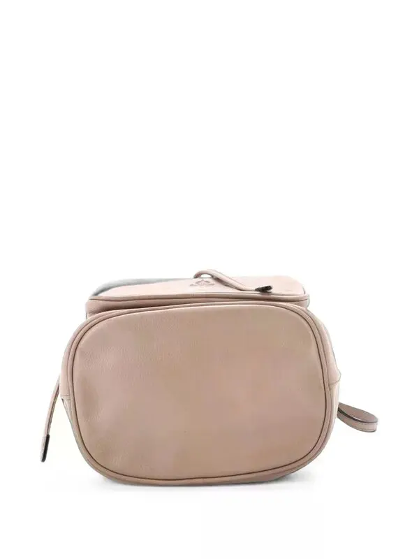 Prada Logo Drawstring Glace Calf Small Bucket Bag