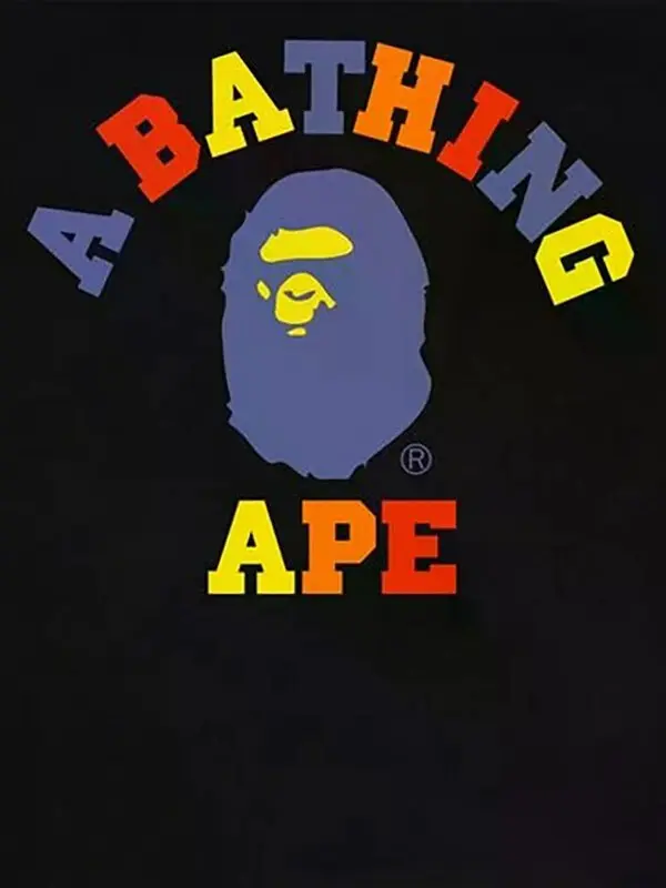 A BATHING APE College Ape Head T-shirt - Black