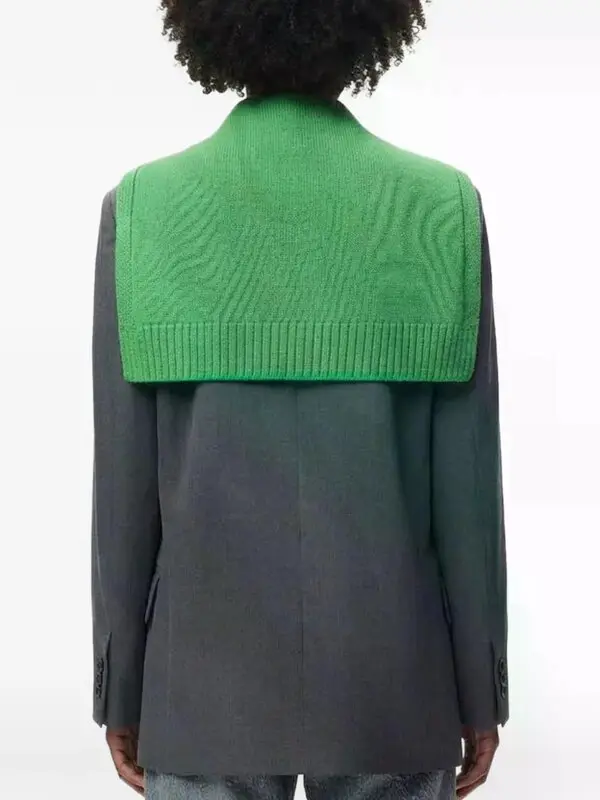 Loewe Double-breasted Knitted-collar Blazer