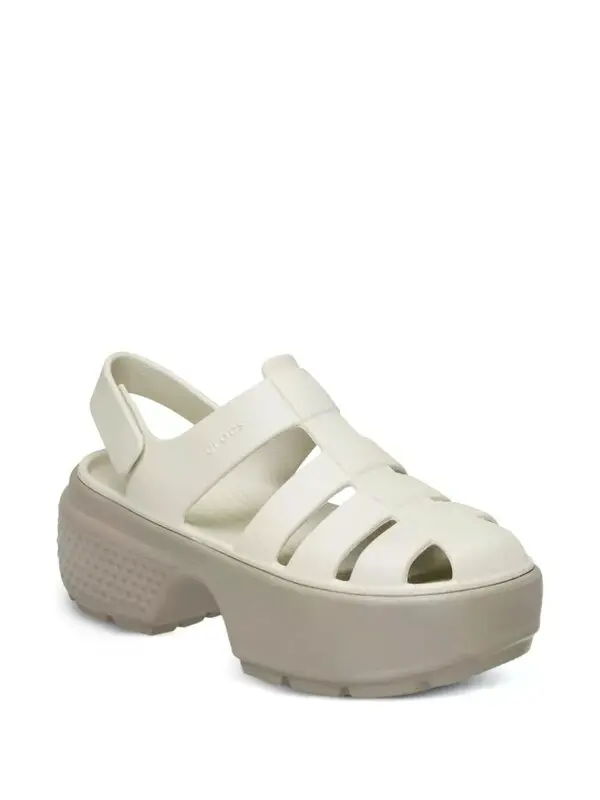 CROCS Stomp Fisherman Logo-print Sandals - Neutrals