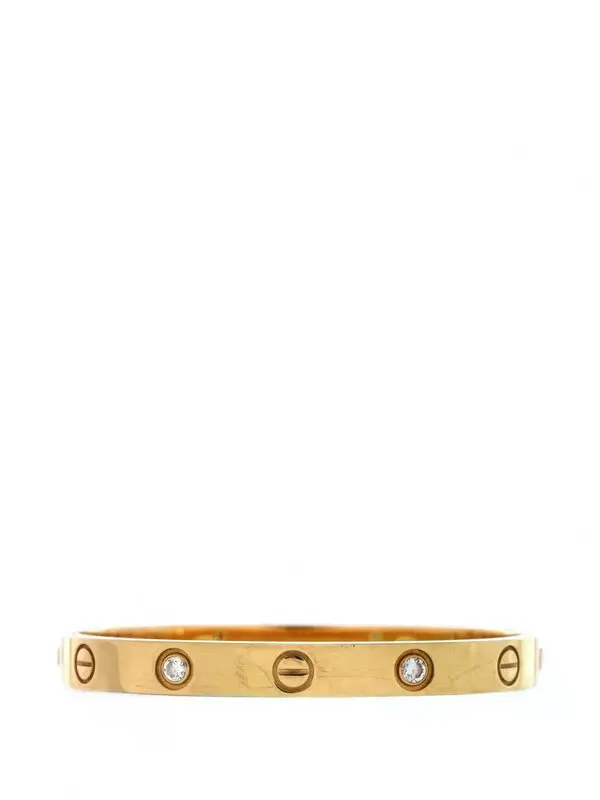 Cartier Love 4 Diamond 18k Yellow With Diamonds Bracelet - Gold