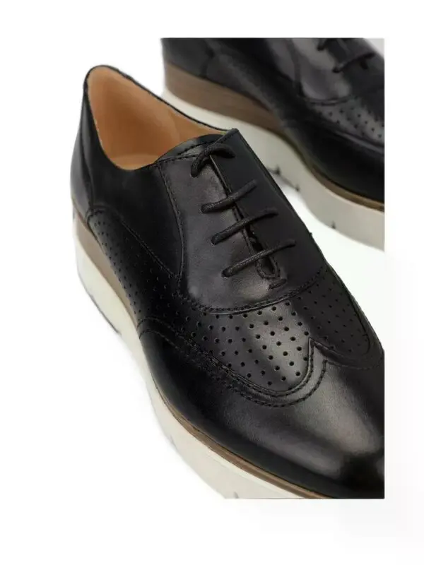 Geox Brogue-detail Platform Oxford Shoes