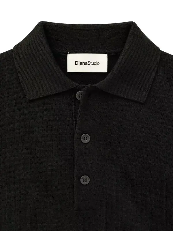 DIANA STUDIO Button-up Long-sleeve Polo Shirt