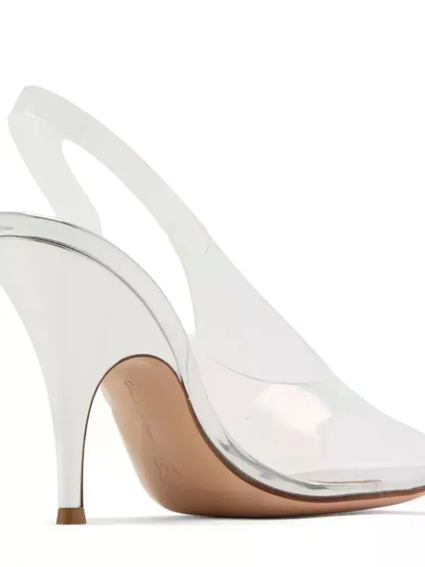 GIANVITO ROSSI Amelie Transparent Slingback Pumps