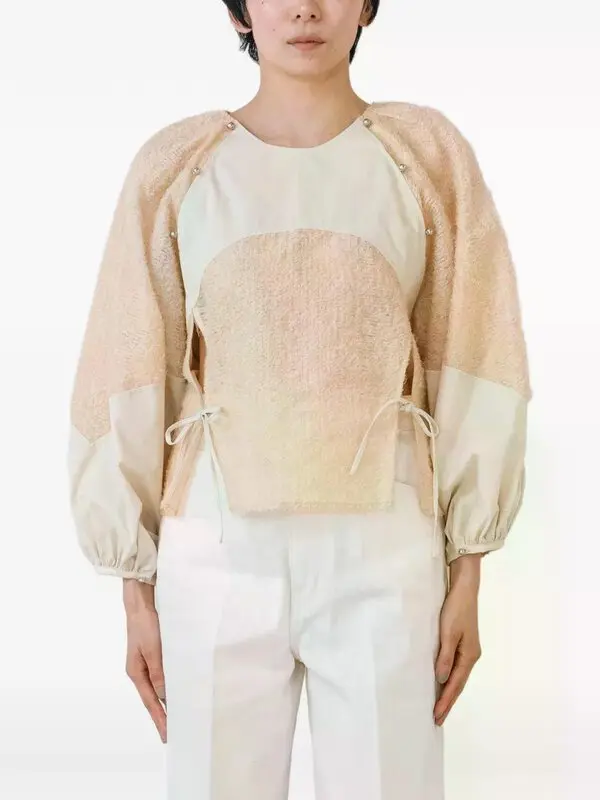MULLER OF YOSHIOKUBO Relief Puff-sleeve Top