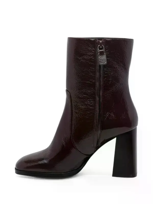 STUART WEITZMAN Patent-finish Block-heel Ankle Boots