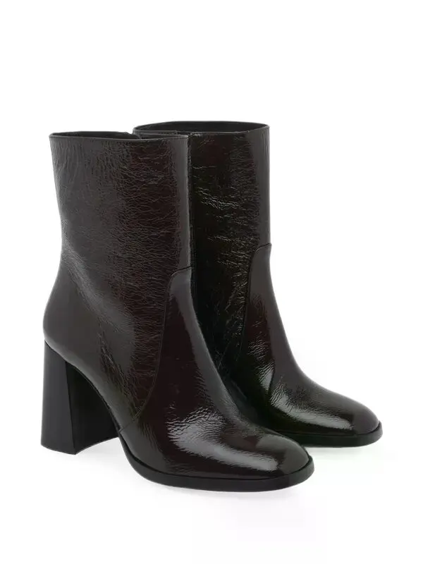 STUART WEITZMAN Crinkled-finish Ankle Boots