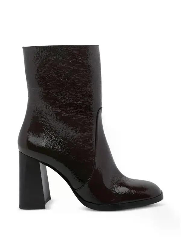 STUART WEITZMAN Crinkled-finish Ankle Boots - Brown