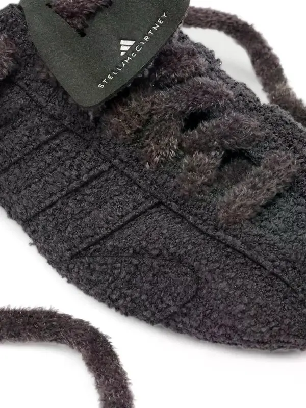 Adidas X Stella Mccartney Fleece-texture Logo-print Sneakers