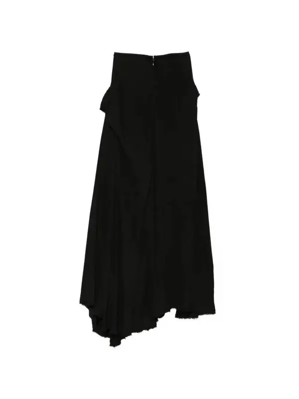 MARC LE BIHAN Ruffled Frayed Skirt