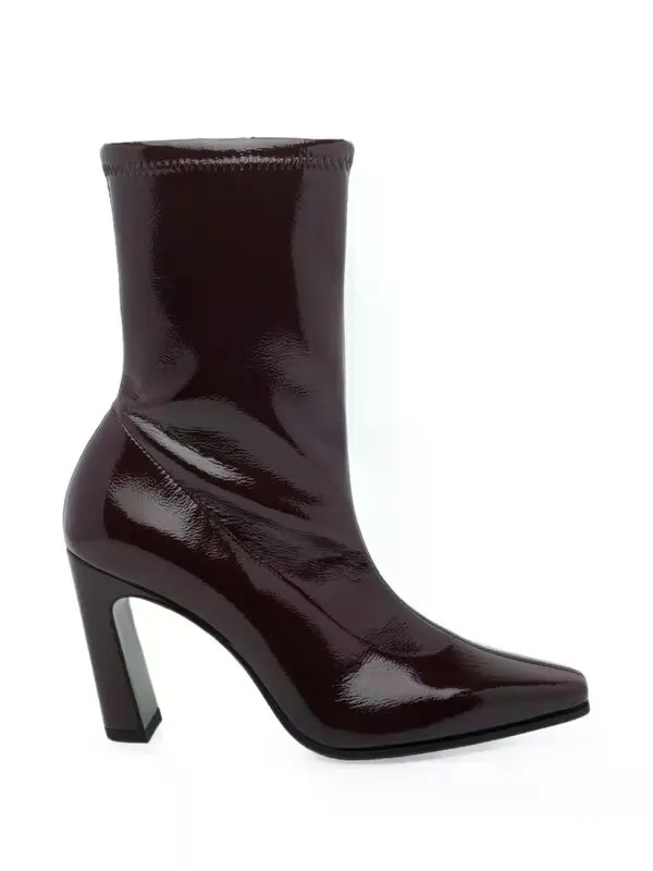 STUART WEITZMAN Patent-finish Square-toe Boots