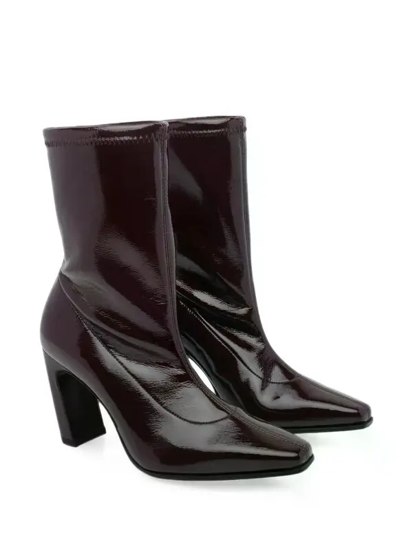 STUART WEITZMAN Patent-finish Square-toe Boots
