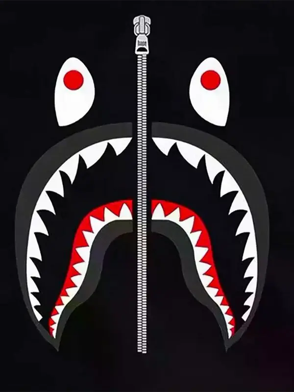A BATHING APE Shark-print T-shirt
