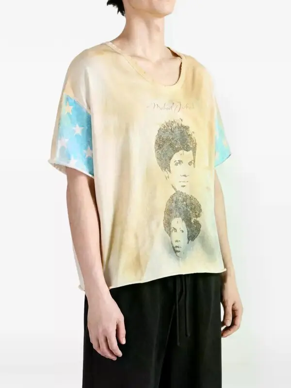 SAITOS Michael Jackson Star-pattern T-shirt