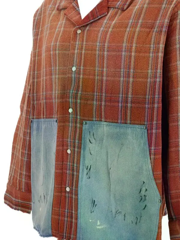 FOUND Plaid Denim Shirt