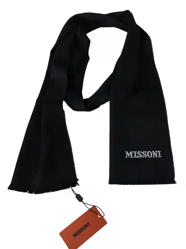 Missoni Logo-embroidered Fringed Scarf